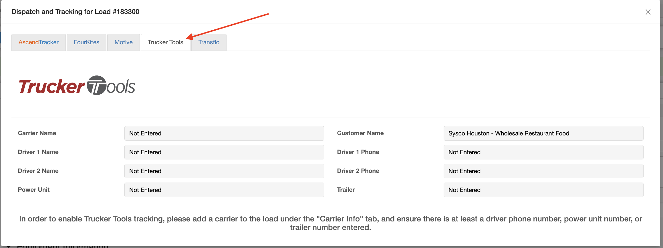 Trucker Tools' Load Track - InMotion Global, Inc