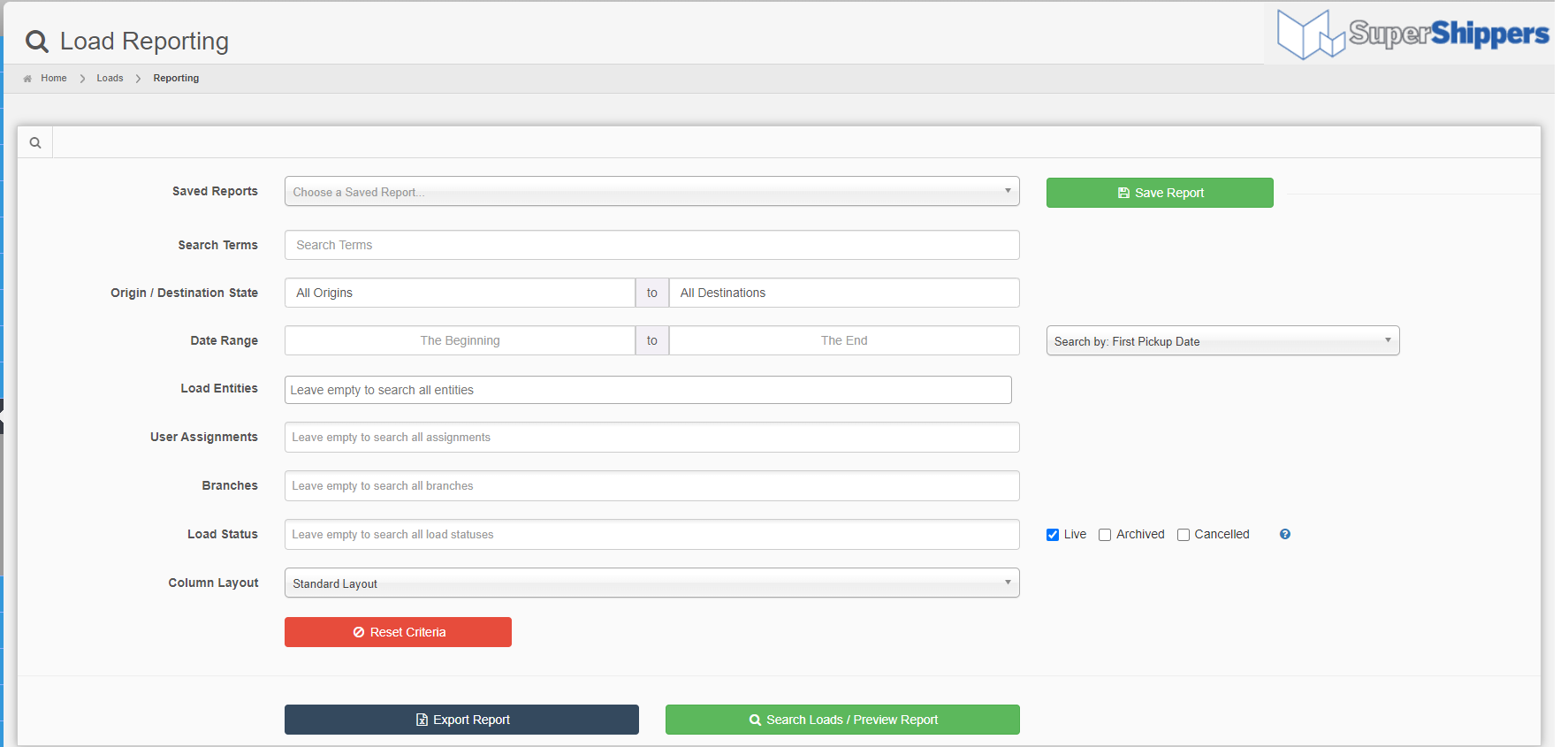 Load Reporting, Saved Reports, And Analytics - InMotion Global, Inc